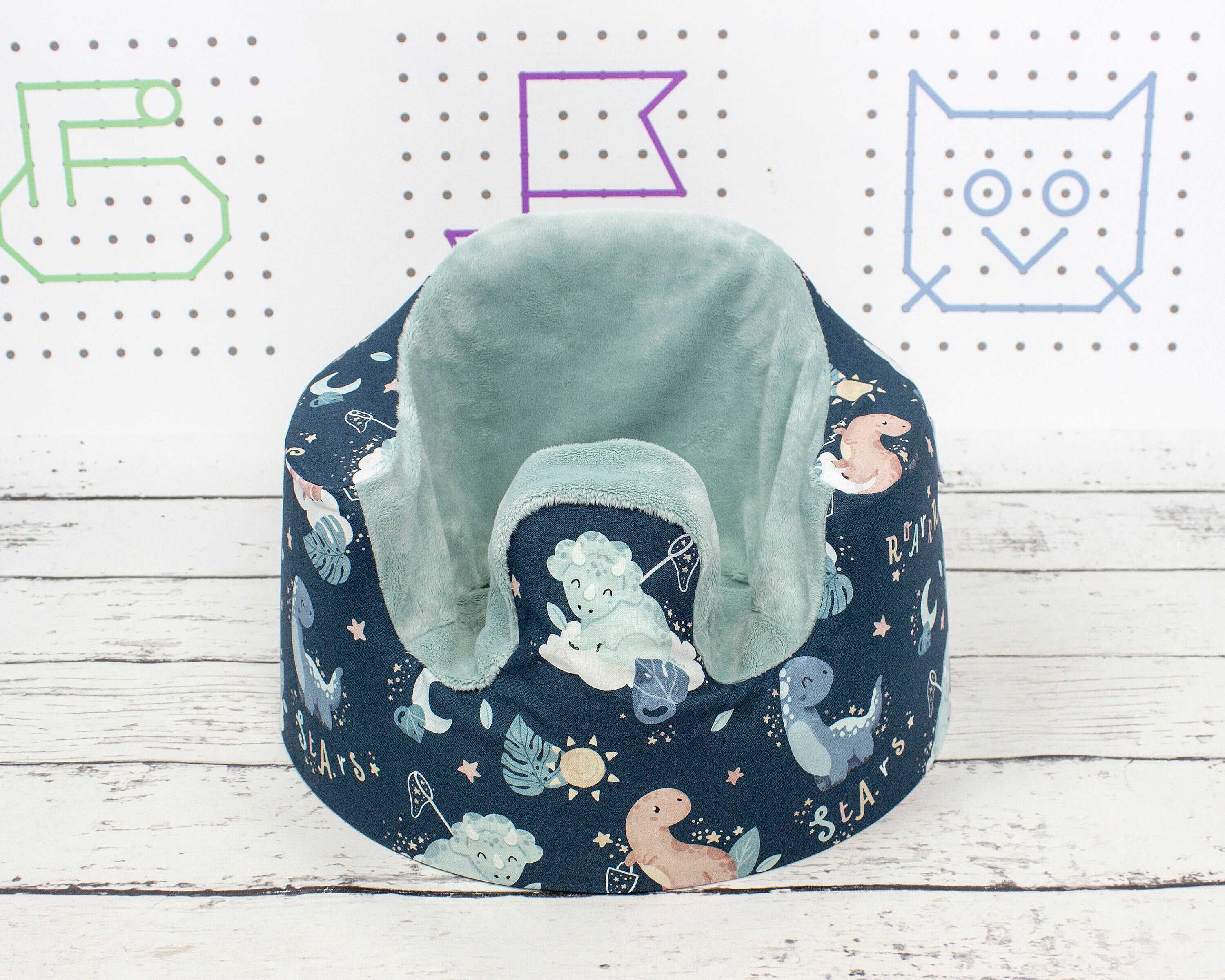 Navy Dino Dream Bumbo Seat Cover Handmade Cover for Floor | Etsy