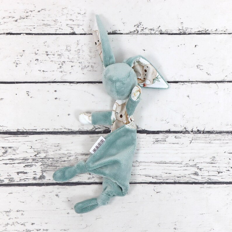 Koala Sky Gray Bunny Snuggle Blanket Personalized Baby - Etsy