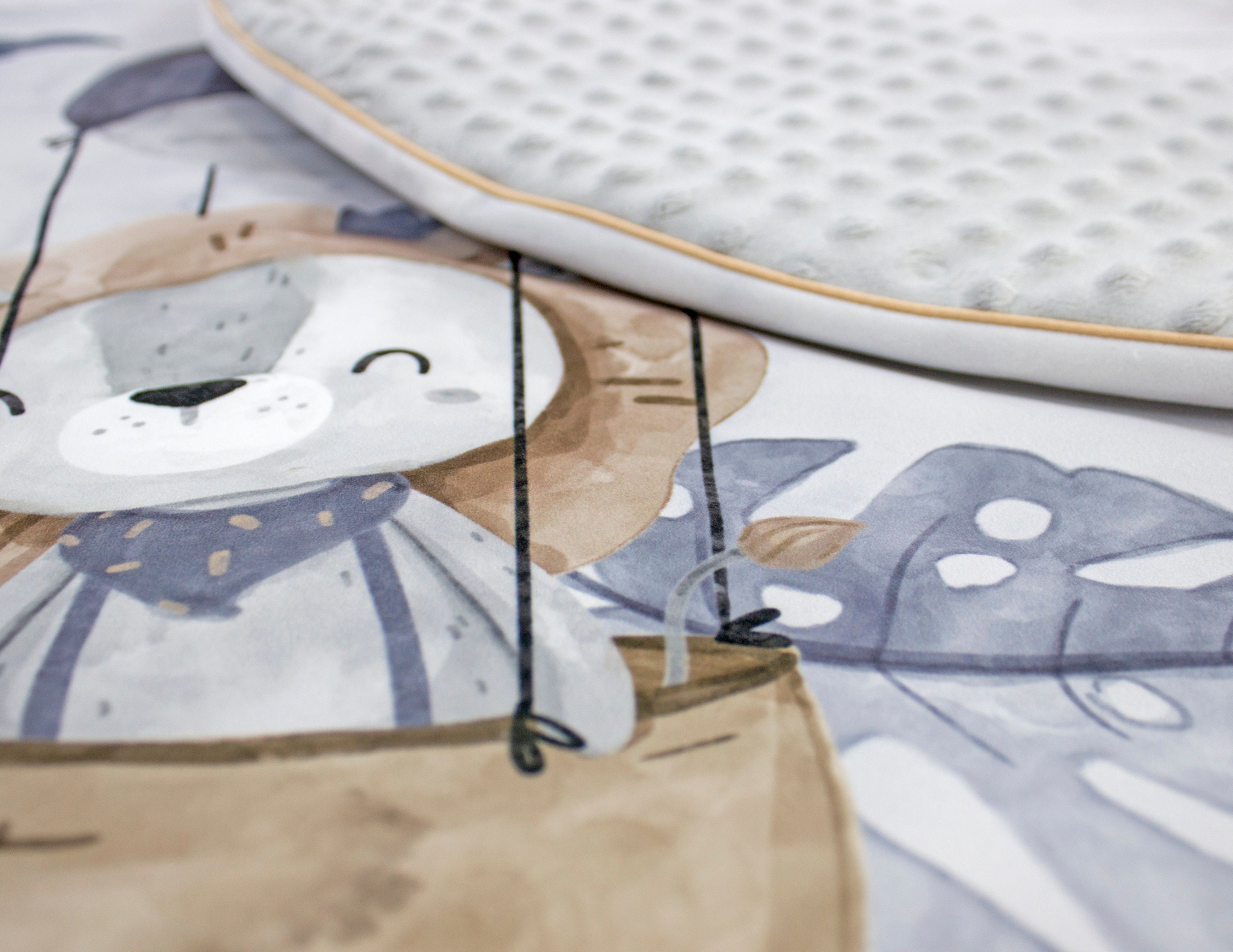 Lion Animals Baby Play Mat and Decorative Pillow Round Play - Etsy