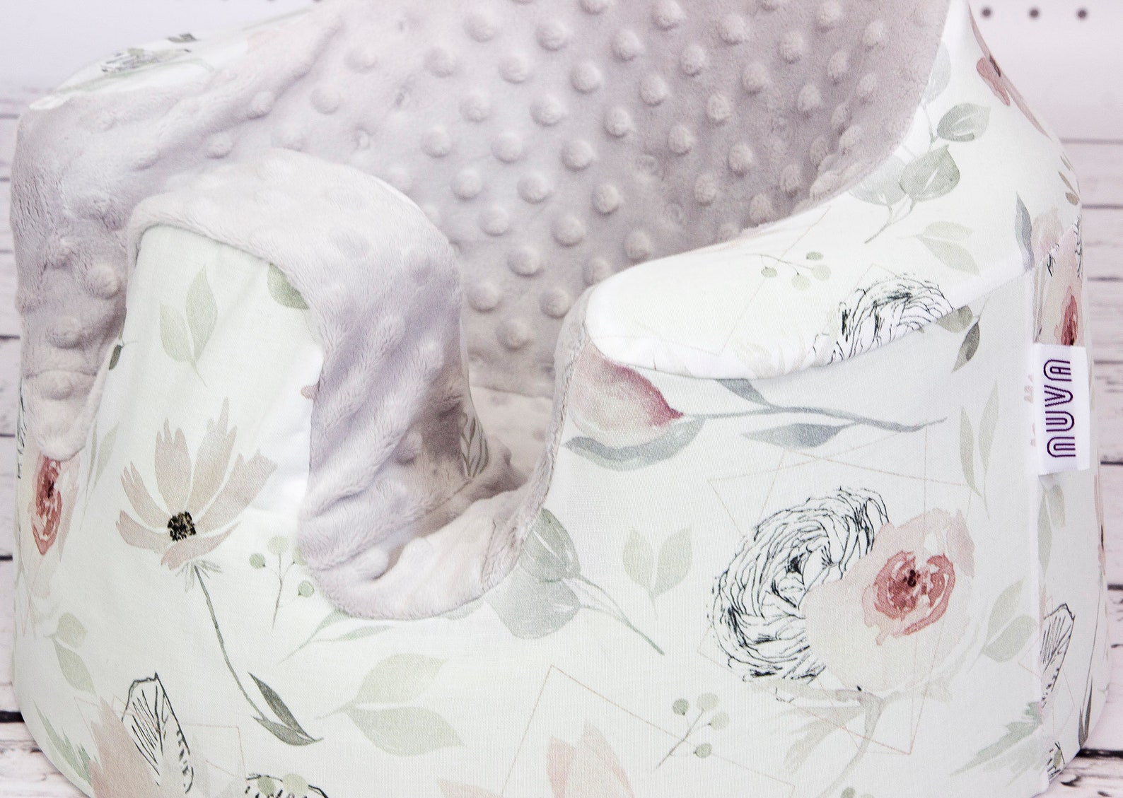 Gray Magnolia Floral Bumbo Seat Cover Handmade Cover for | Etsy