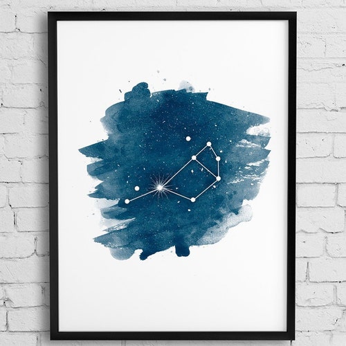 Orion Constellation Print Printable Wall Art Watercolor Art | Etsy