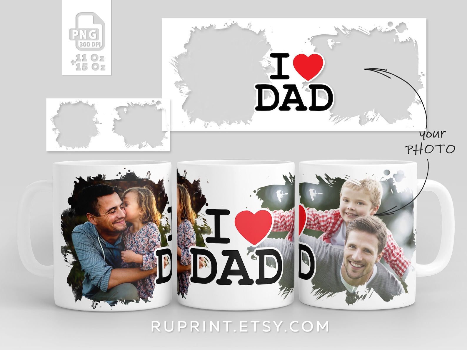 Best Dad Mug, Fathers Day Mug With Photo Png, Photo Mug Png, Mug With ...