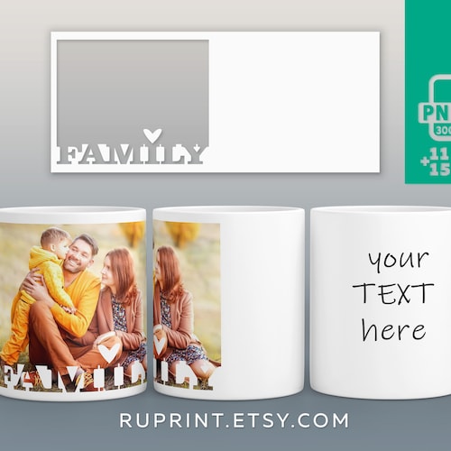 Family Mug Template Family Photo Collage Mug Wrap Png - Etsy