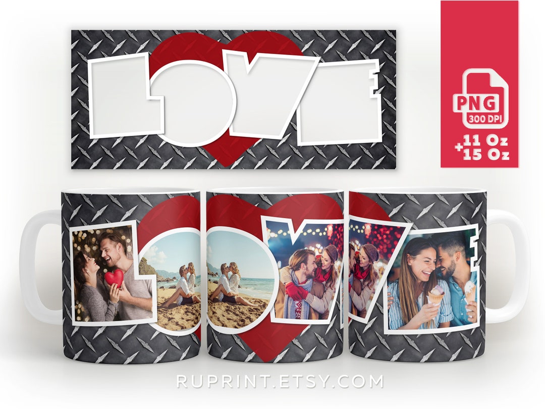 Love Designs Mug, Photo Mug Png, Mug With Photo, Digital Template for Sublimation in Mugs, Mug ...
