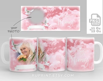 In Loving Memory Memorial Mug Wrap Photo Mug Wrap Png | Etsy
