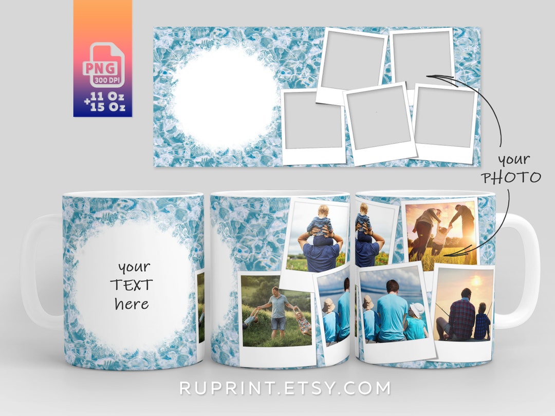 Photo Mug Template for 15 and 11 Oz, Mug Wrap Template Png, Photo ...