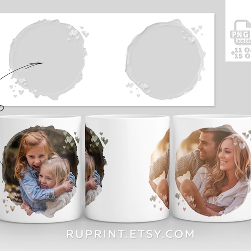2 Photo Frame Mug Picture Mug Template Photo Mug Sublimation - Etsy