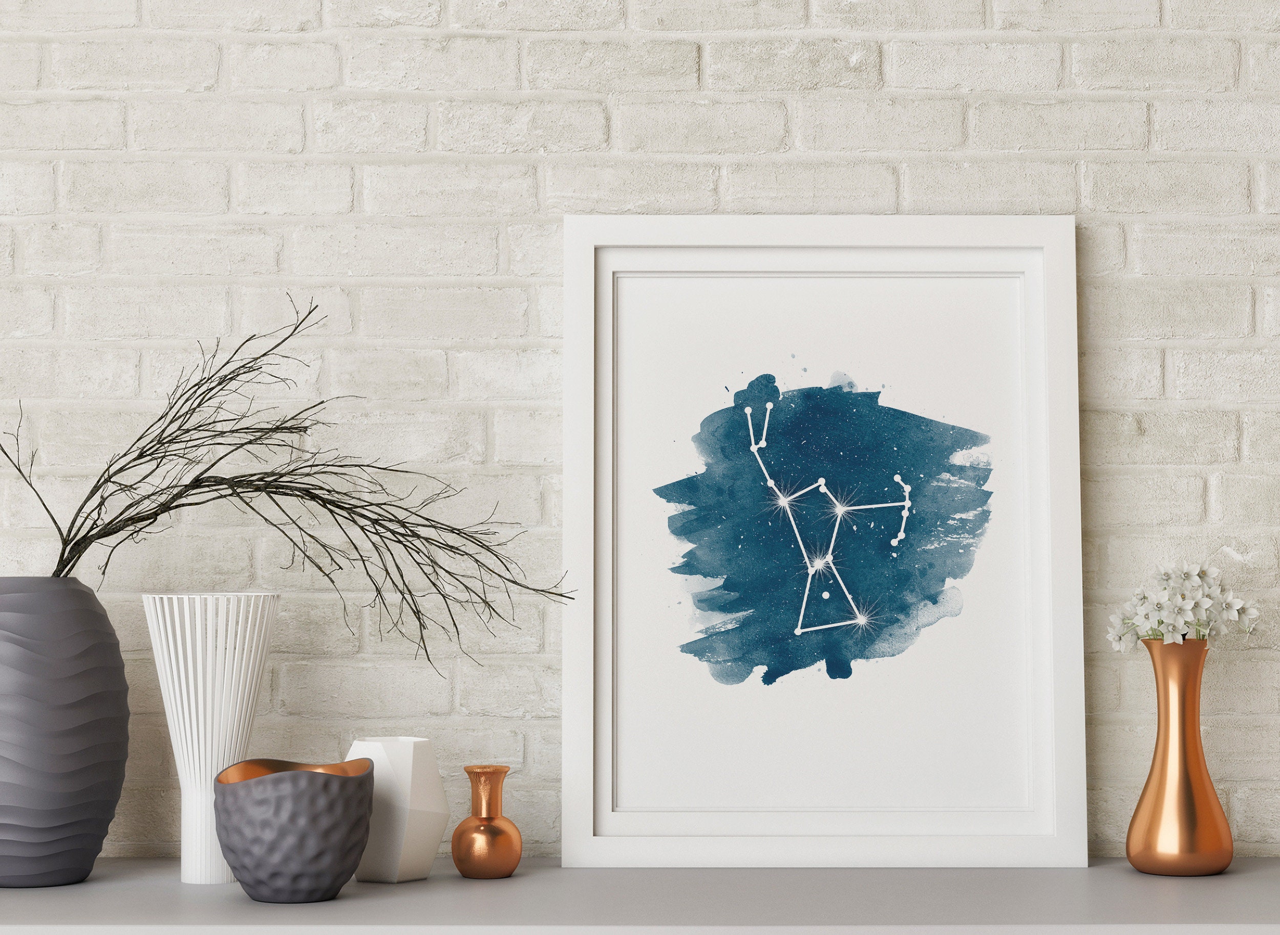 Orion Constellation Print, Printable Wall Art, Watercolor Art Print ...