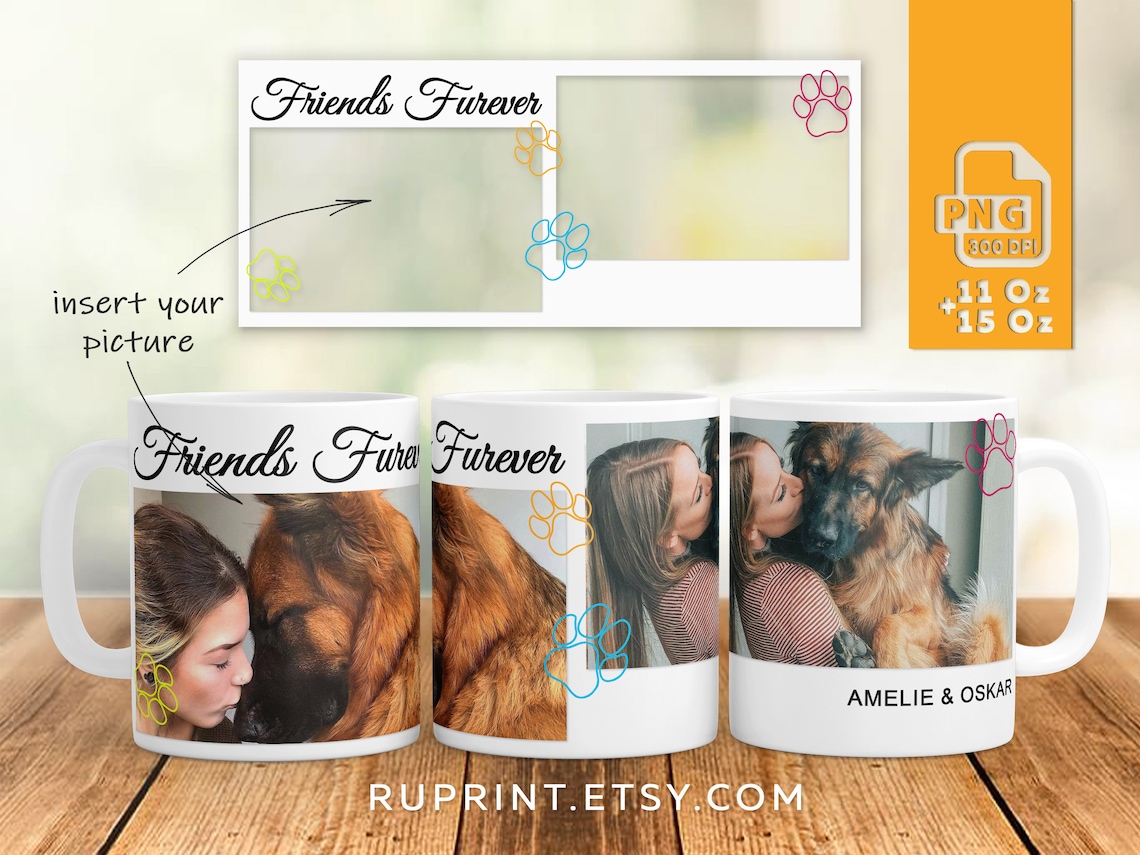 Custom Pet Mug With Photo Dog Mug Design Png Dog Picture Mug - Etsy