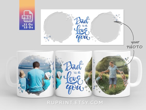 2 Photo Frame Mug Picture Mug Template Photo Mug Sublimation - Etsy