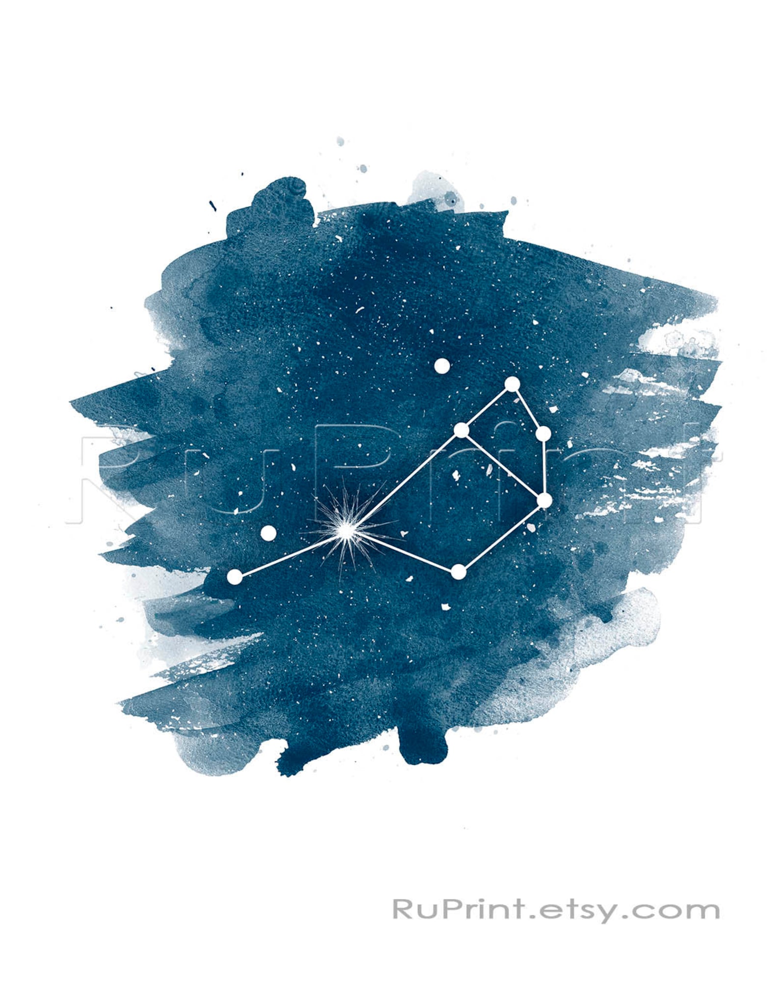 Pleiades Constellation Print, the Seven Sisters Constellation Art Print ...