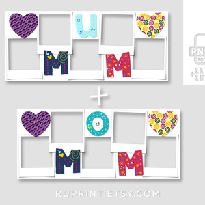 Mum / Mom Mug Design, Mug Wrap for Mom 11oz Mug & 15oz Mug Template ...