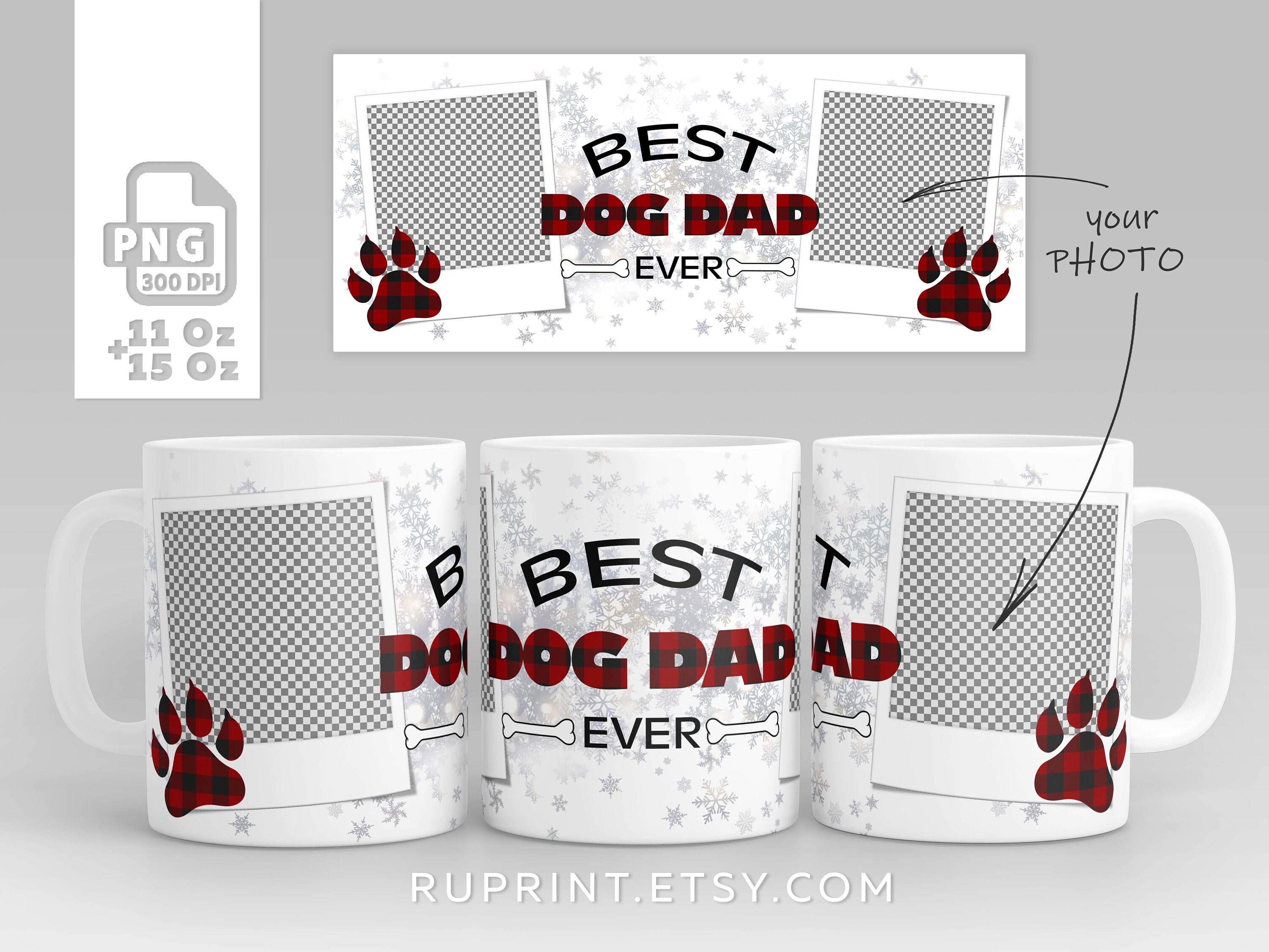 Photo Mug Dog Dad Mug Png Best Dog Dad Ever Mug Personalized - Etsy