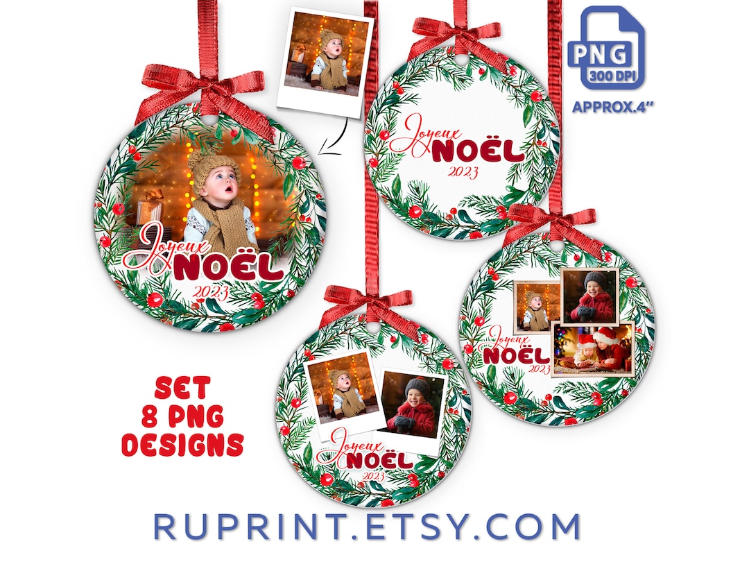 Joyeux Noël Ornament 2024, Christmas Ornament Photo PNG, Bundle of ...