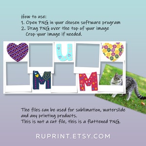 Mum / Mom Mug Design, Mug Wrap for Mom 11oz Mug & 15oz Mug Template ...
