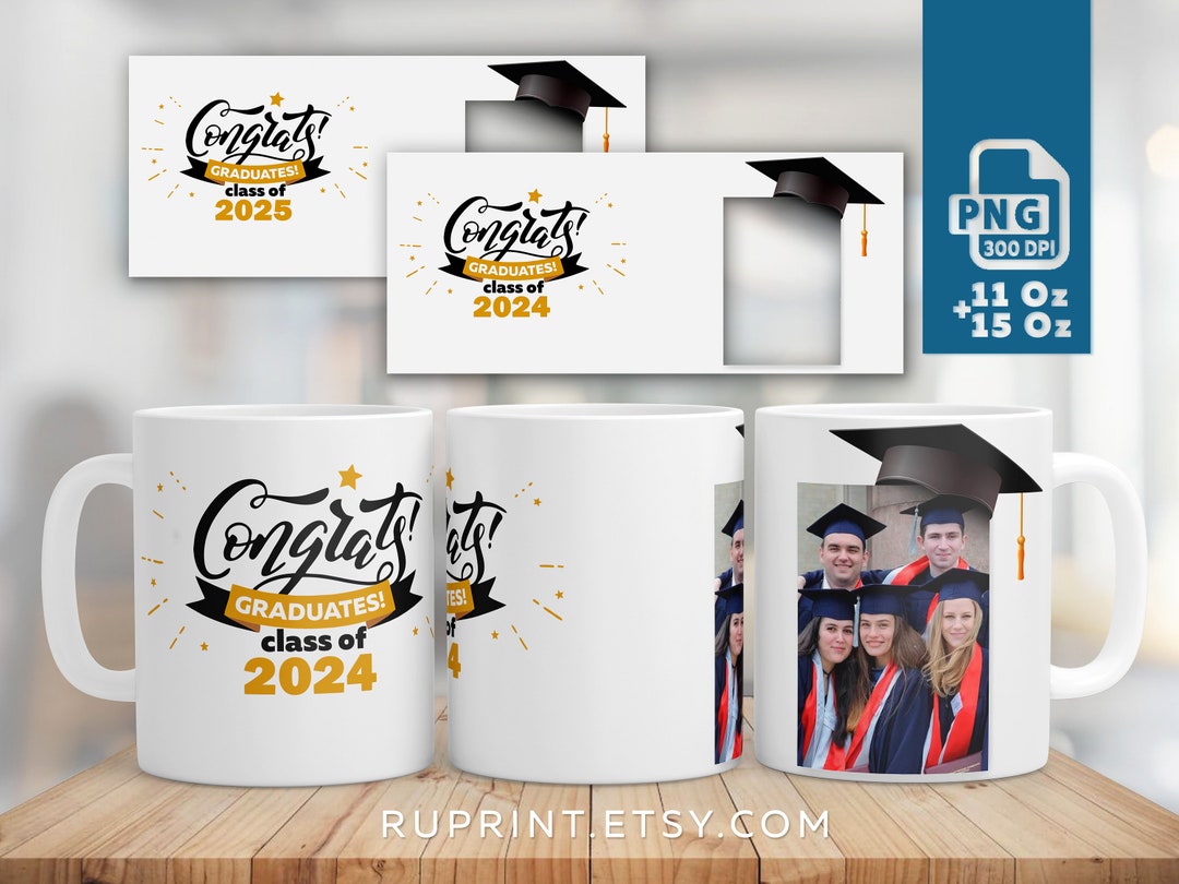 Graduation Mug Sublimation Design, Class of 2025/2024, Graduation Mug ...