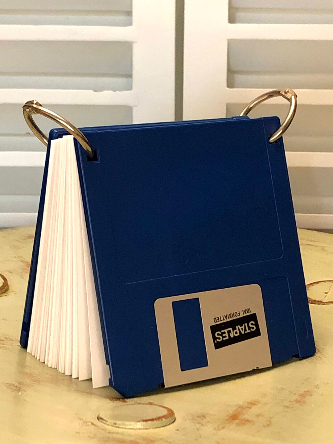 BLUE 3.5 Floppy Disk Notepad Retro Office Supplies Techie Unique Gift ...