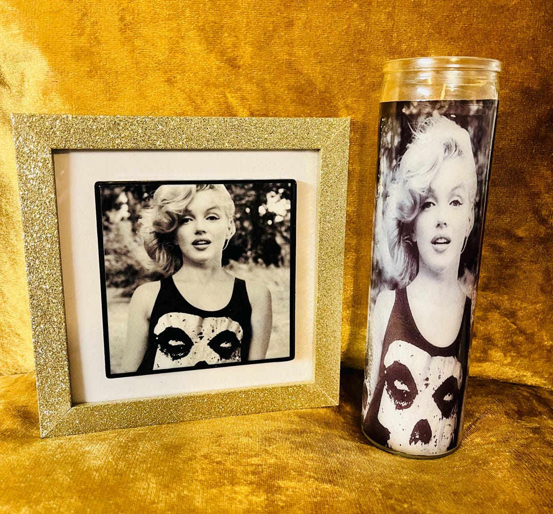 Set of Handmade Praying Candle and a Gold-trimmed Wall Frame Featuring ...