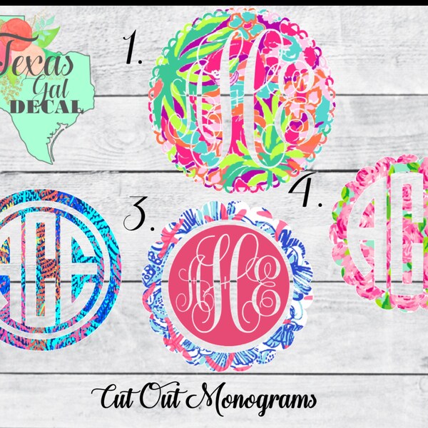 Monogram Sticker - Etsy