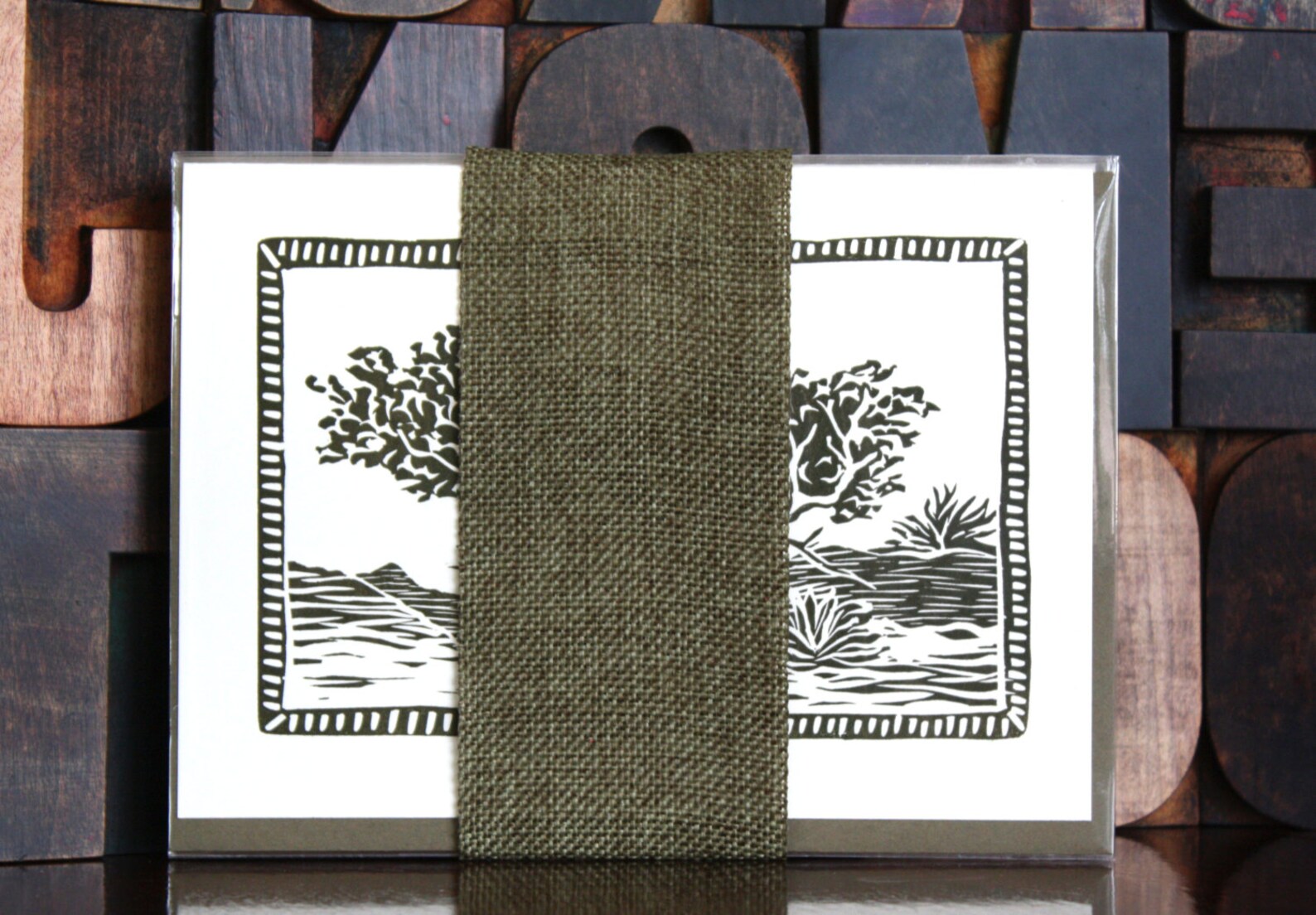 Pinyon Pine Tree Letterpress Greeting Card - Etsy