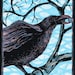 Raven Multi-color Linocut Print - Etsy