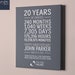 20 Year Work Anniversary Print, 20 Years of Service, Customizable ...