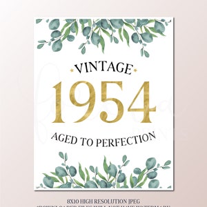 70th Birthday Signs Bundle - Greenery Garden Party 2024 - Instant ...