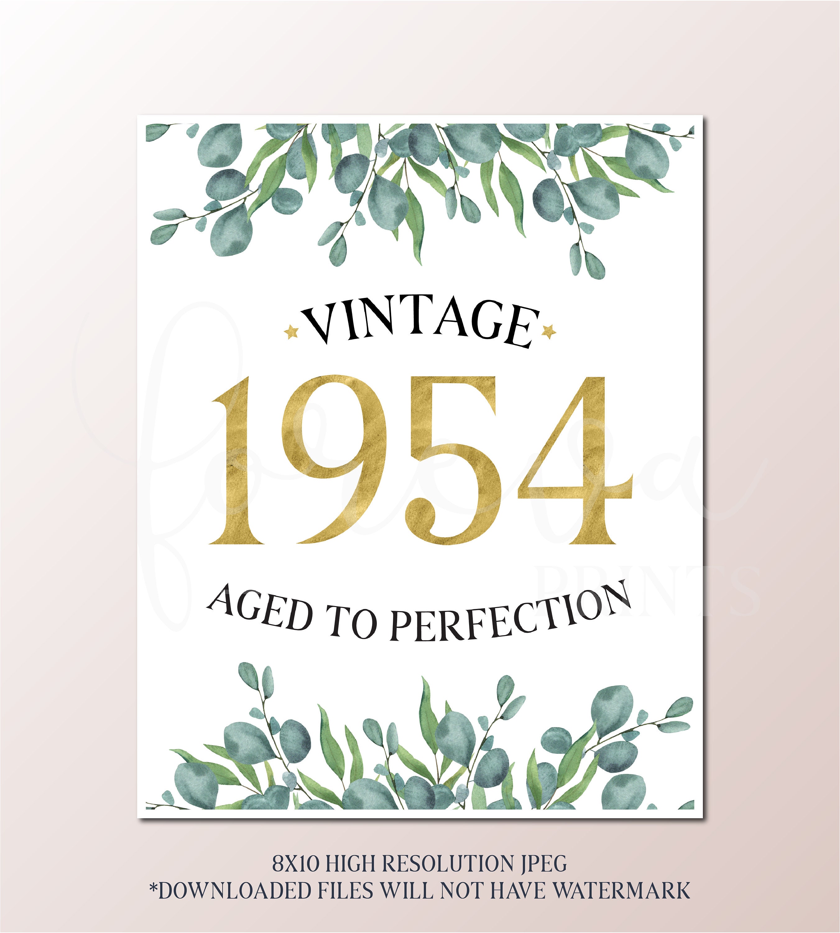 70th Birthday Signs Bundle - Greenery Garden Party 2024 - Instant ...