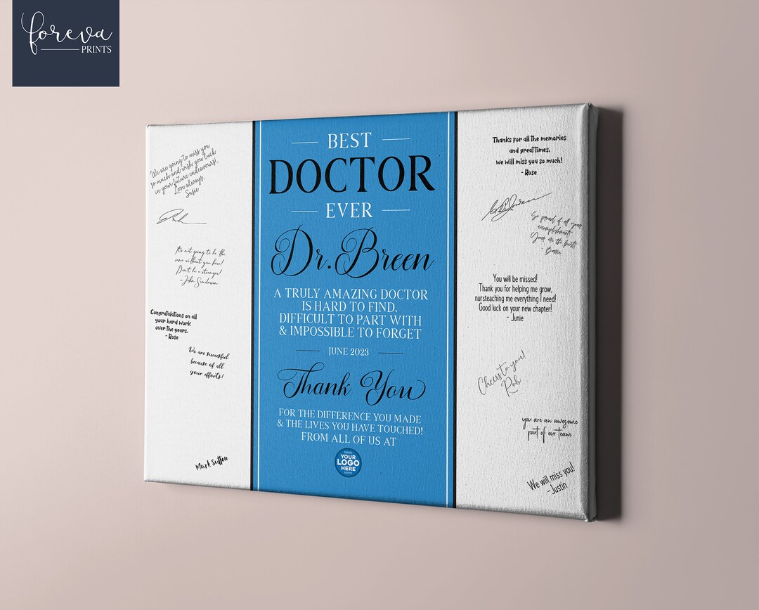 Best Doctor Ever Guestbook Signature, Doctor Leaving Gift Idea, Appreciation Gift for Doctor ...