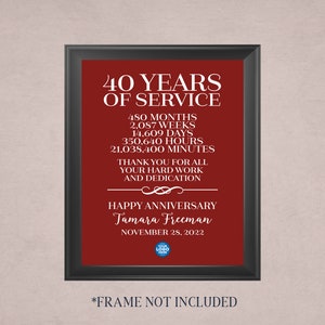 Work Anniversary Gift, Employee Appreciation Present, Years of Service ...