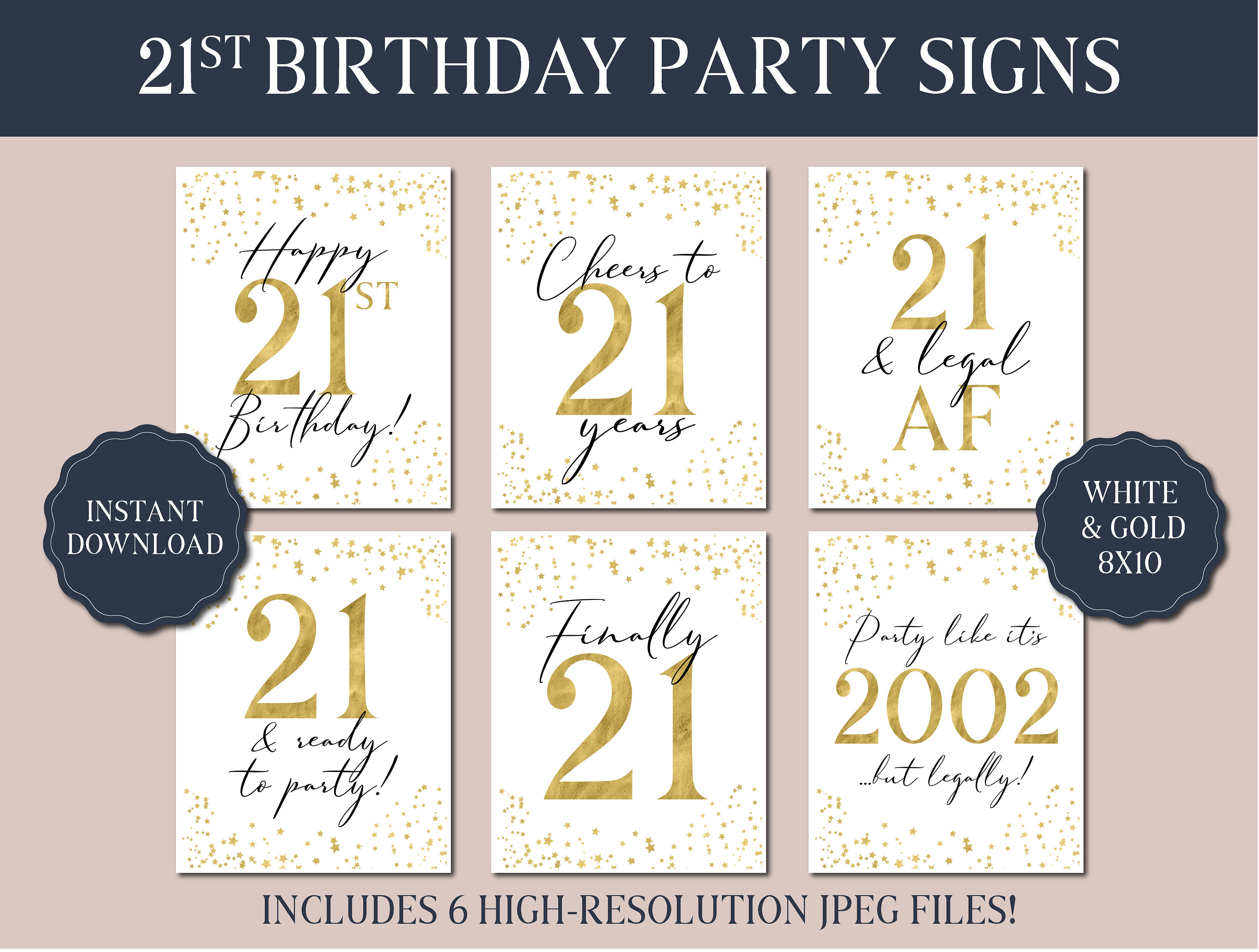 Happy 21st Birthday Signs