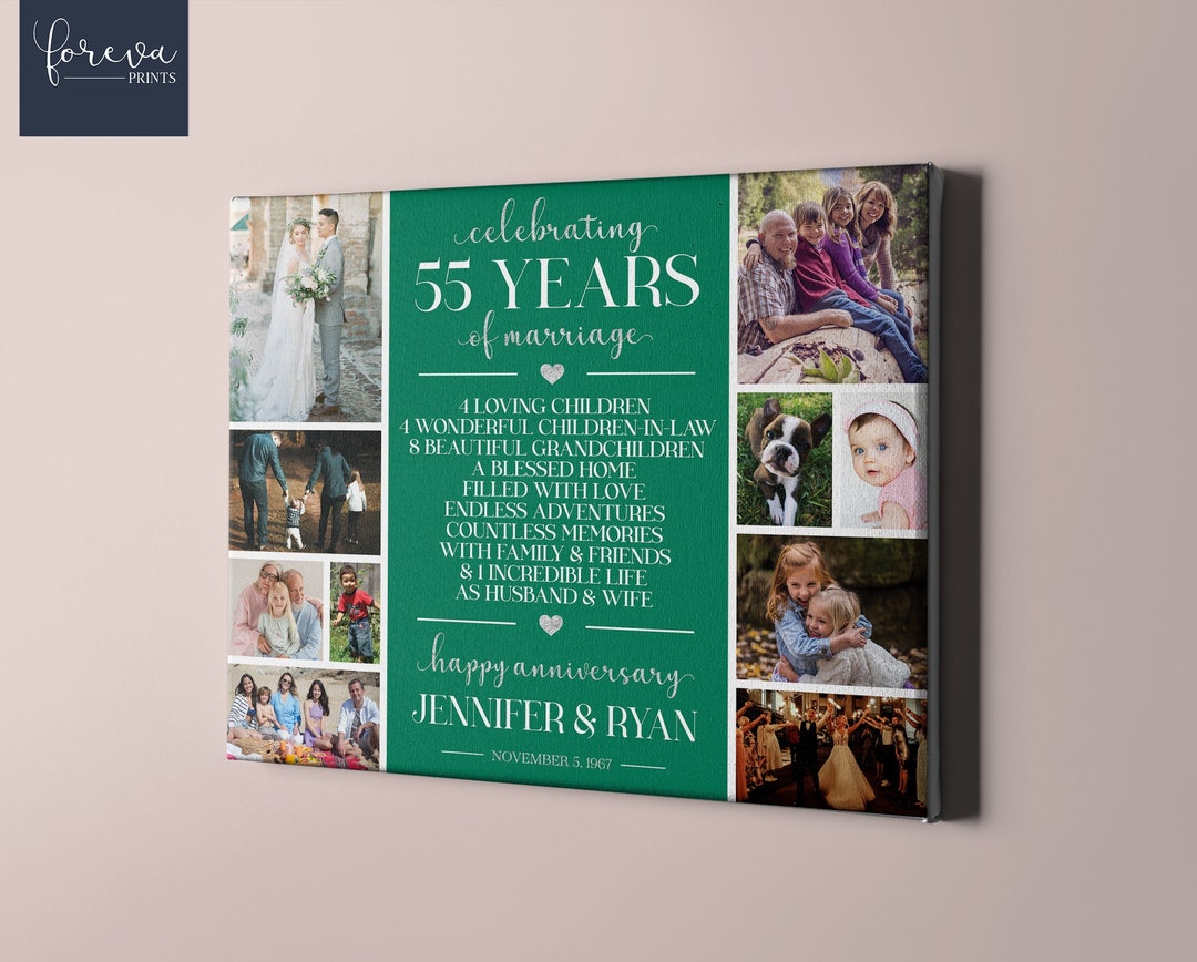55th-wedding-anniversary-custom-photo-collage-canvas-55th-anniversary