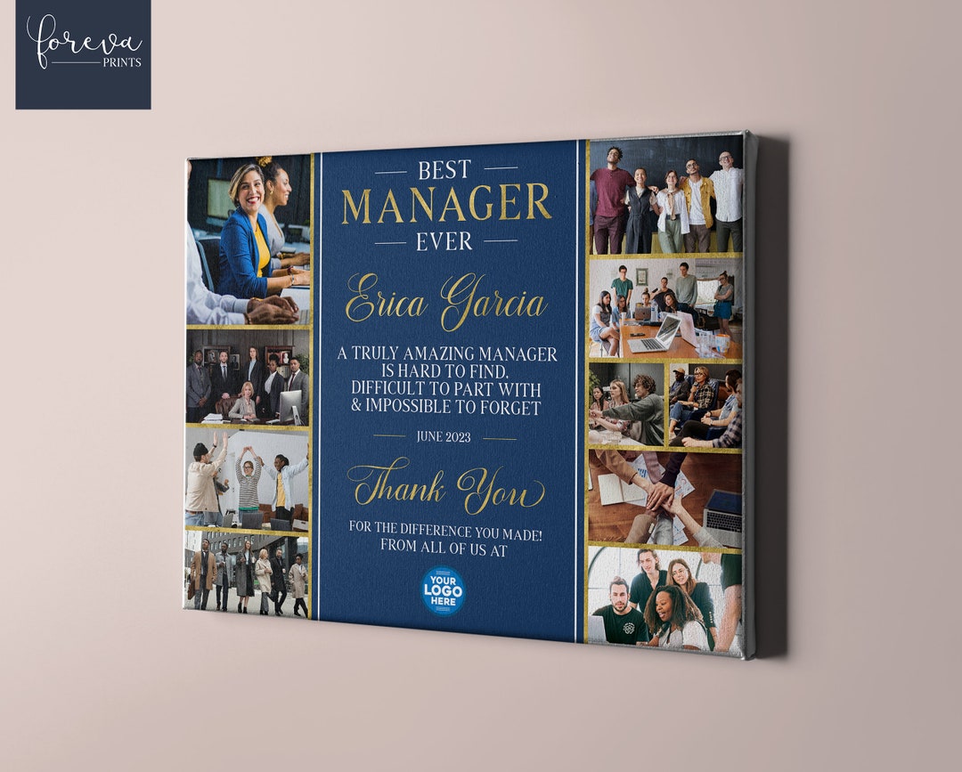 Best Manager Ever Photo Collage, Manager Leaving Gift Idea ...
