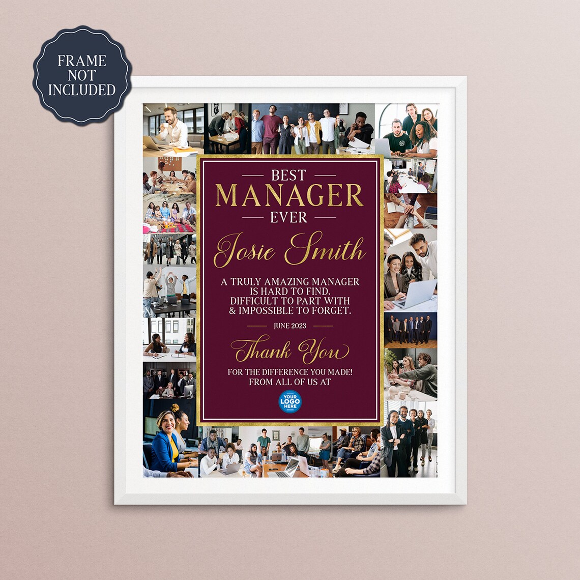 Best Manager Ever Photo Collage, Manager Leaving Gift Idea ...