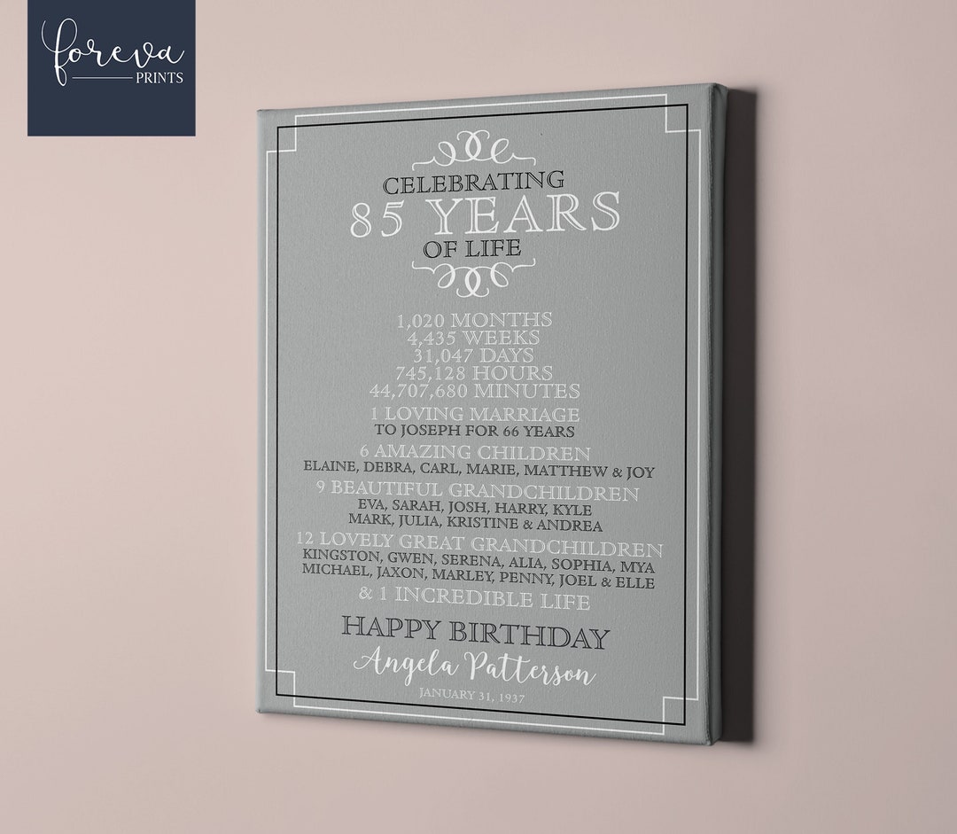 Geschenk Fur 85 Geburtstag