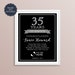 35 Year Work Anniversary Print, 35th Work Anniversary, Personalized ...