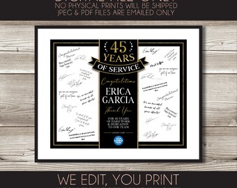 45 Years of Service - Etsy