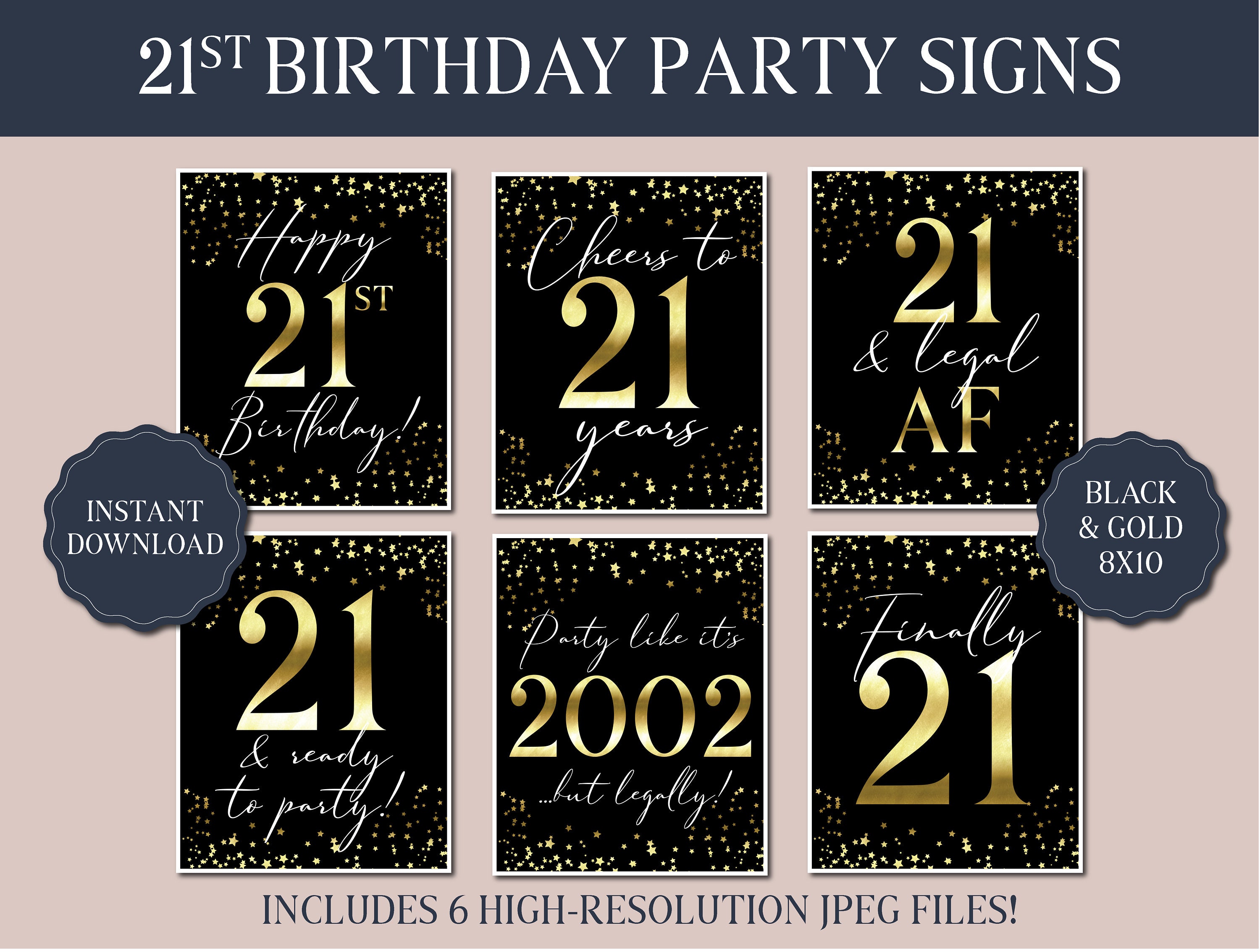 Happy 21st Birthday Signs