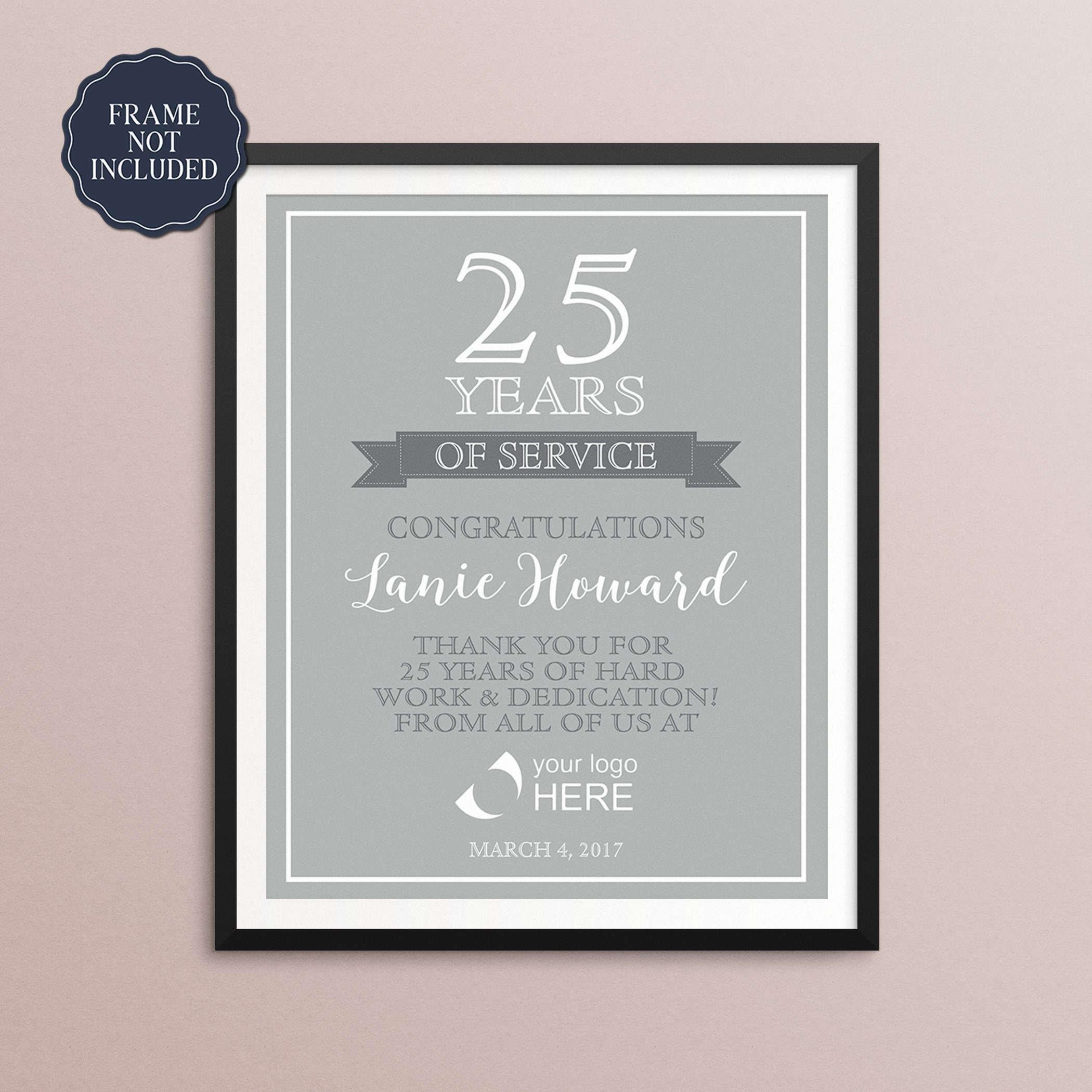 Congratulations On 25 Years Of Service