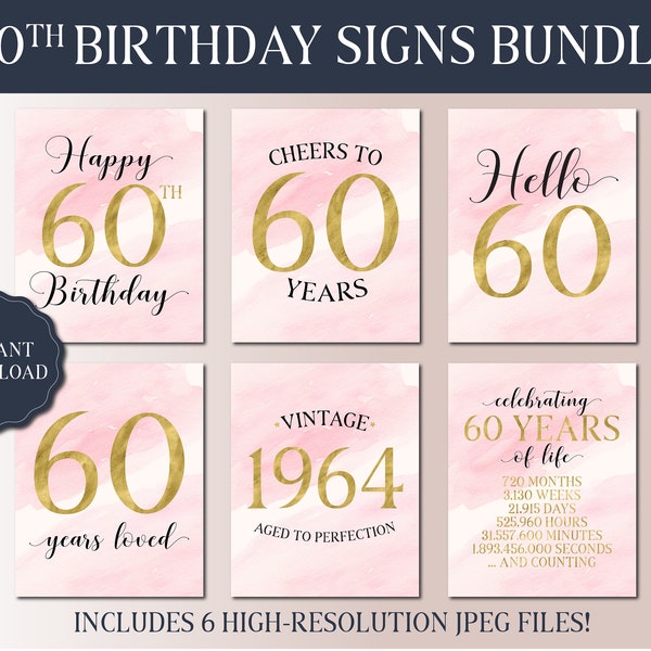 60th Birthday Tabletop Sign - Etsy