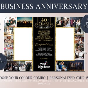 40th Business Anniversary Photo Collage With Signatures - 40 Years in ...