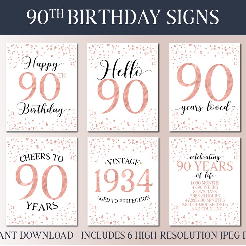 90th Birthday Sign - Etsy