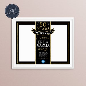 50th Work Anniversary Signatures, 50 Years Work Guest Book, Thank You ...