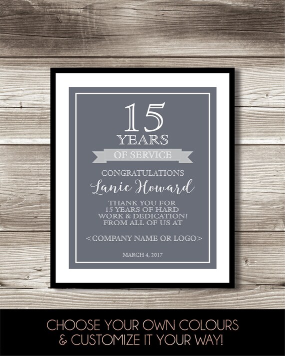 15 Year Work Anniversary Print 15th Work Anniversary Etsy Canada 15 Year Work Anniversary Print 15th Work Anniversary Etsy Canada