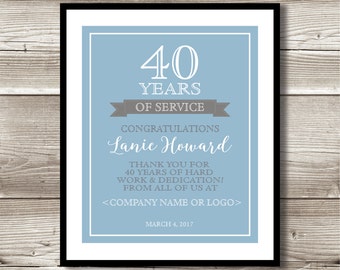 40th Work Anniversary - Etsy