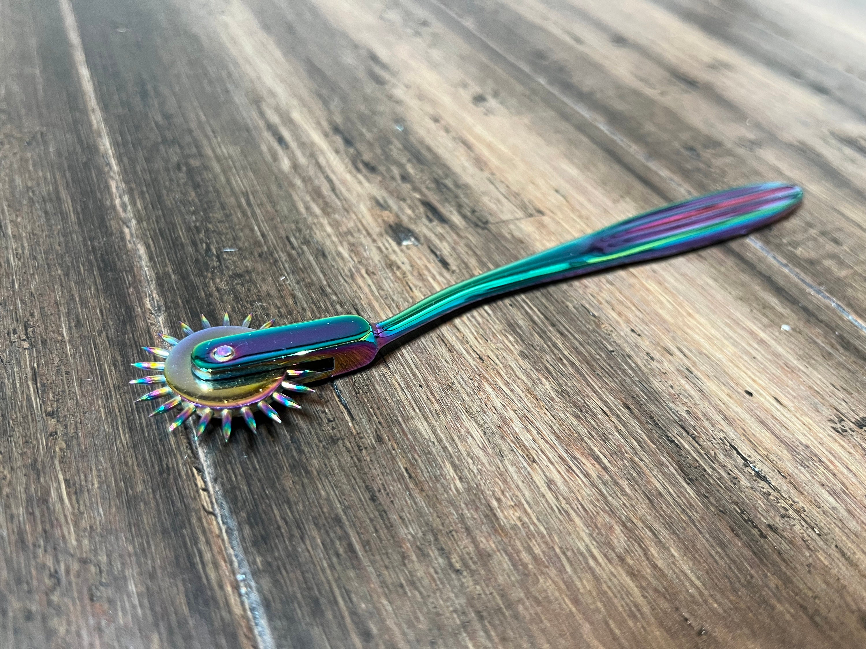RAINBOW Wartenberg Wheel and Custom Spike Cover — Sharp Pointed Things