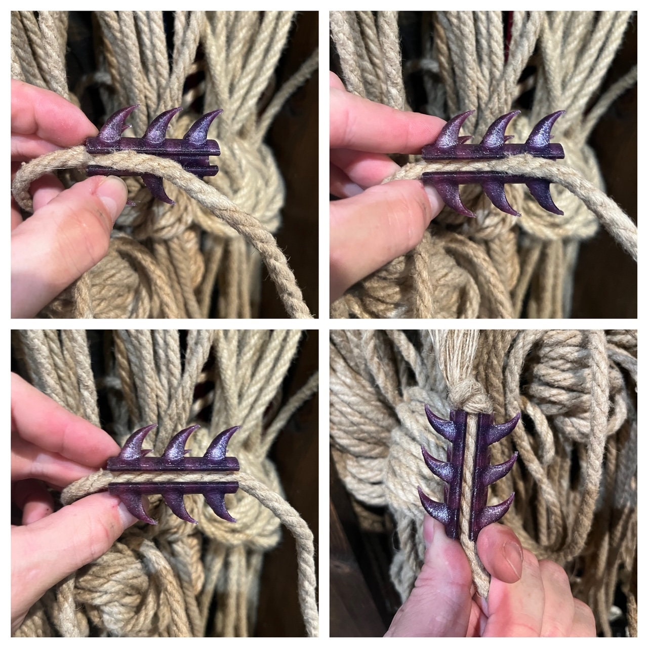 Set of 4 Thorned Rope Barbs Shibari Rope Bondage Pain Spikes — Sharp ...