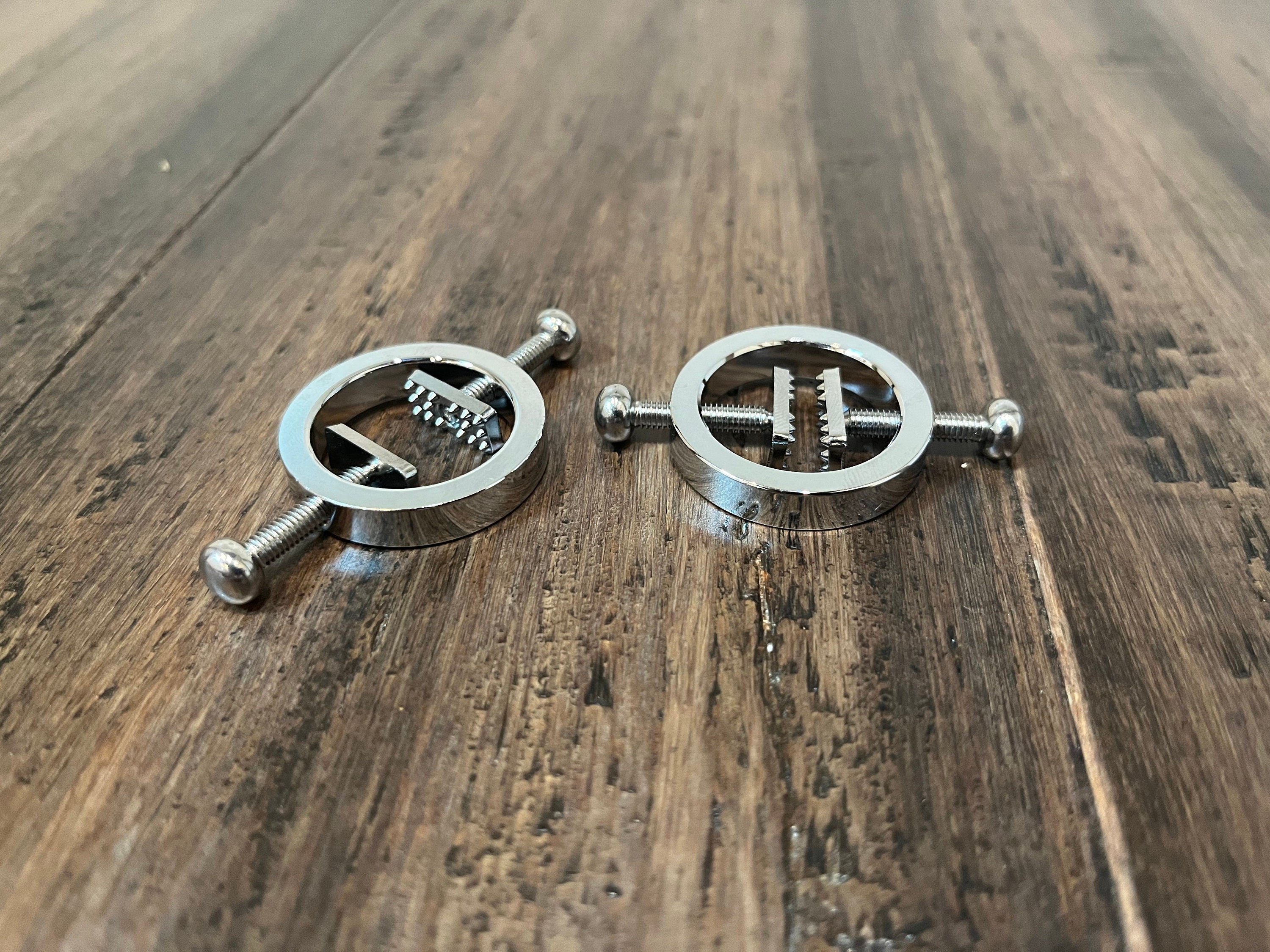 Spike Pad Surgical Stainless Nipple Clamps PAIR — Sharp Pointed Things