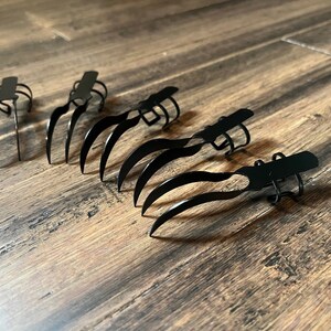 BLACKOUT Double Velociraptor BDSM Primal Claws Adjustable Steel Kink ...