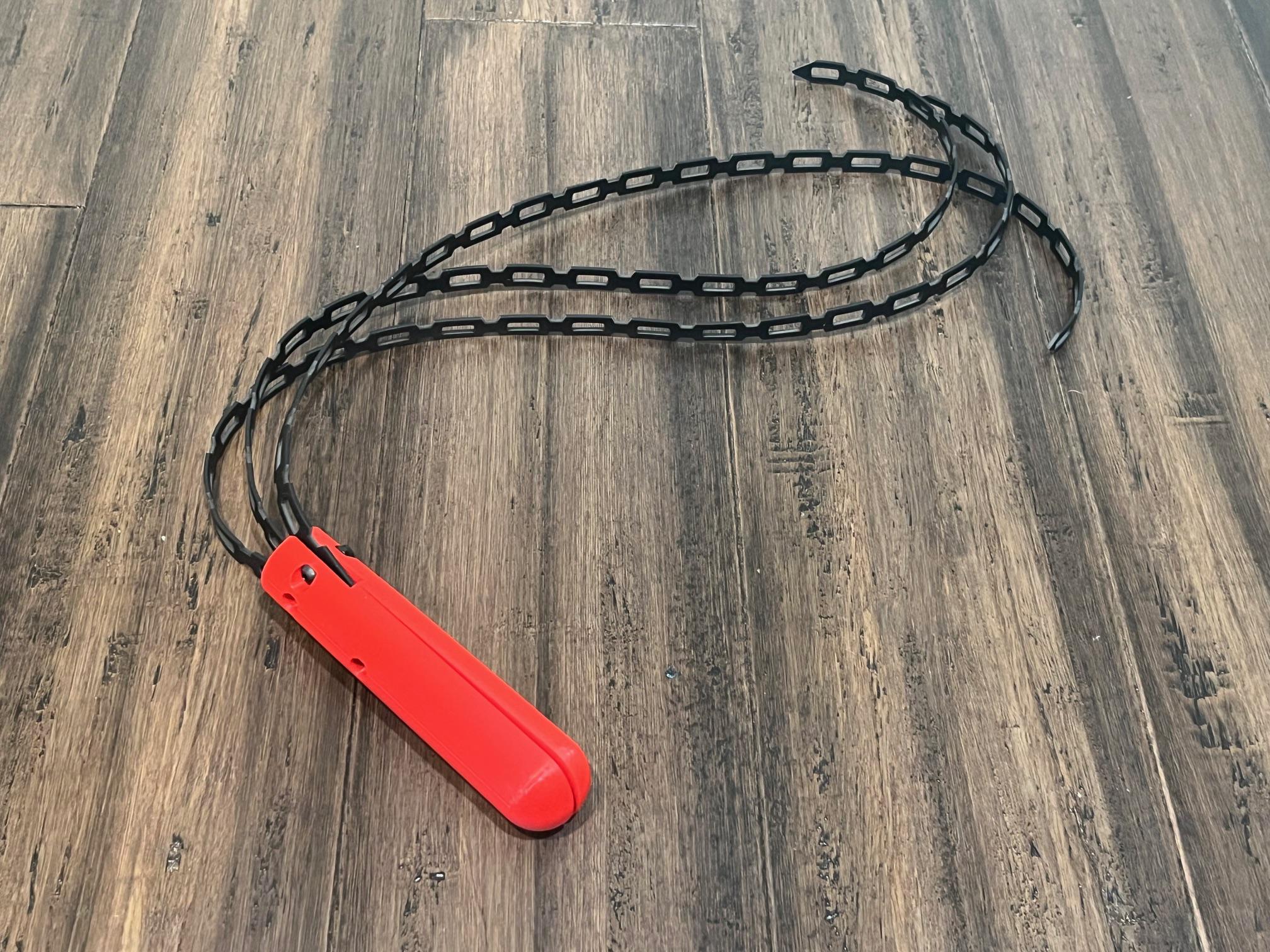 28" Devil's Scourge Rubber Chain Flogger Whip Tool Toy Impact Play ...